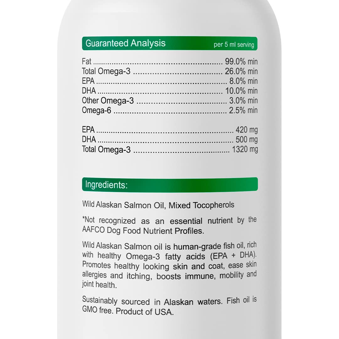 Salmon Oil + Allergy Relief Bundle - Skin & Coat Support + Anti-Itch Skin - Omega 3 Fish Oil + EPA & DHA Fatty Acids - Immune & Heart Health + Itching & Paw Licking - 32 oz + 180 Chews - Made in USA