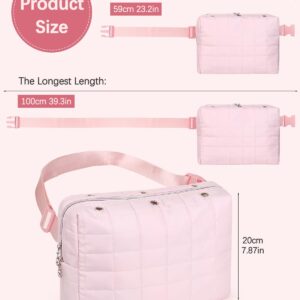 Aeelike Yarn Waist Bag, Portable Yarn Crossbody Bag Small Yarn Storage Bag for Holding Yarn Crochet Hooks Knitting Needles, Lightweight & Easy to Carry Yarn Bag, Pink