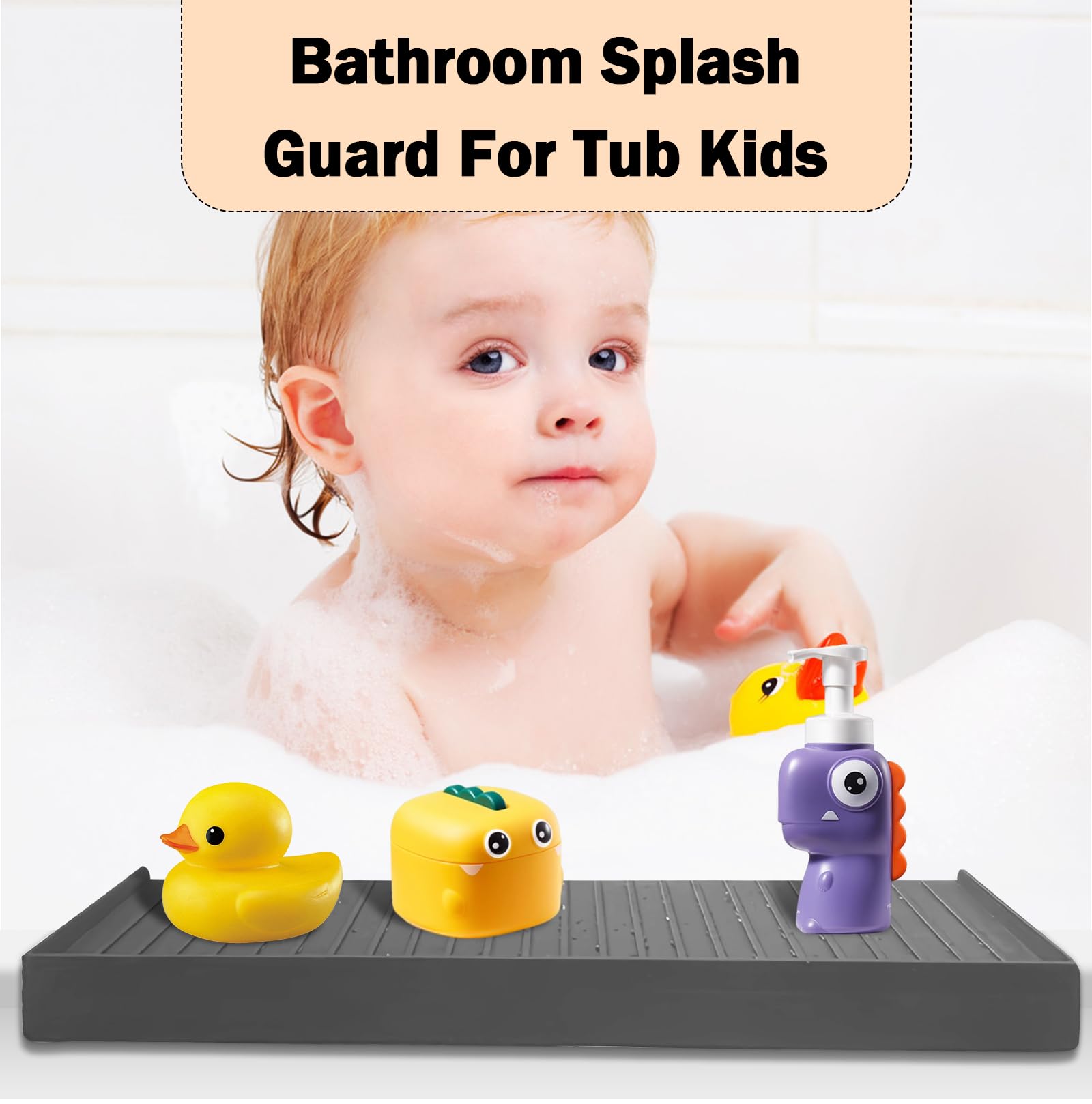 Silicone Sink Edge Protectors, Kitchen Sink Splash Guards With Suction Cup, Splash Guard For Bathtub Sink, 4" x 14" Multifunction Sink Accessories, Countertop Protectors For Quartz Kitchen Sink