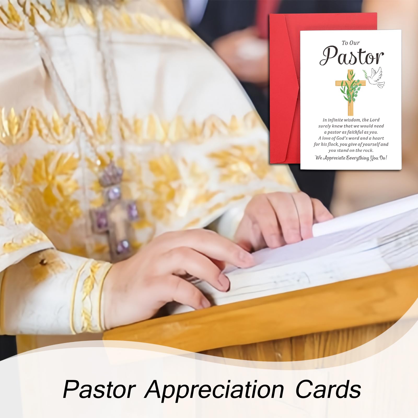 Pastor Appreciation Cards, Pastor Appreciation Gifts, Pastor Gifts, Pastor Appreciation Gifts for Men Women, Thank You Gifts for Pastors Appreciation Gifts Priest Pastor Christmas Christian Prayer