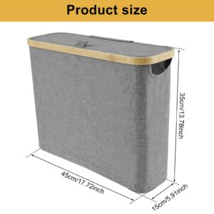 Toilet Paper Storage Large Capacity Toilet Paper Basket Holds up to 12 Toilet Paper Roll Basket Lightweight Toilet Paper Organizer Basket with Side Window Foldable Toilet Paper Bin (Gray)