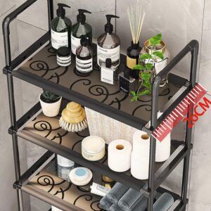 Meiyiu Over The Toilet Storage Shelf, 3 Tier Over The Toilet Cabinet, Balcony Plant Stand Tissue Holder Sturdy Space-Saving Organizer for Bathroom Laundry