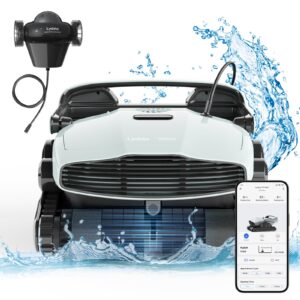 p1 max robotic pool cleaner, automatic charging pool vacuum with app, remote control - automatic charging pool vacuum - powerful triple roller brush - ideal for above & in-ground swimming pools