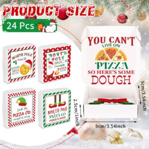 Hoolerry 24 Pcs Mini Pizza Box Gift Card Holders Bulk Christmas Gift Holder Funny Money Holder The Best Part of a Pizza Is the Dough for Money Cash Check Gifts