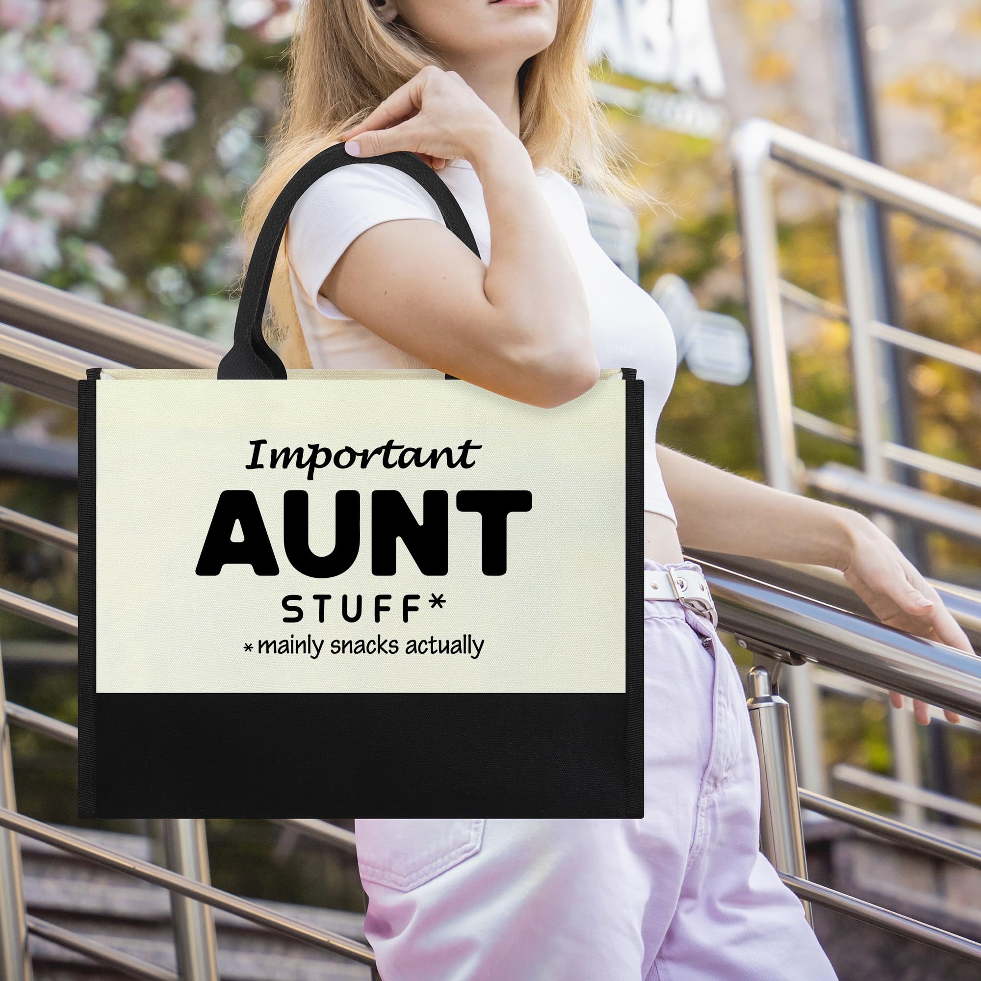 Aunt Gifts,Canvas Tote Bag Birthday Gifts for Aunt,Aunt Christmas Gifts,Aunt Gifts from Nephew Niece,Aunt Mothers Day Gift,Best Aunt Ever Gifts,Best Auntie Gifts,Great Gift ideas for Auntie New Aunt