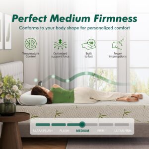 Emerspring 8 Inch Gel Memory Foam Mattress Medium-Firm Mattress, Premium Pressure, Mattress in a Box, CertiPUR-US Certified, Full