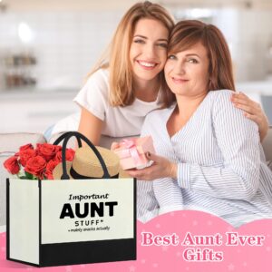 Aunt Gifts,Canvas Tote Bag Birthday Gifts for Aunt,Aunt Christmas Gifts,Aunt Gifts from Nephew Niece,Aunt Mothers Day Gift,Best Aunt Ever Gifts,Best Auntie Gifts,Great Gift ideas for Auntie New Aunt