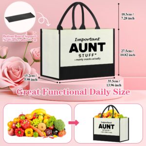 Aunt Gifts,Canvas Tote Bag Birthday Gifts for Aunt,Aunt Christmas Gifts,Aunt Gifts from Nephew Niece,Aunt Mothers Day Gift,Best Aunt Ever Gifts,Best Auntie Gifts,Great Gift ideas for Auntie New Aunt