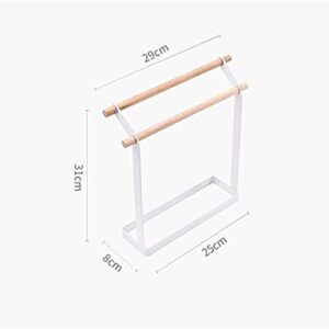 Towel Racks,Towel Rails, Towel Rail Desktop Towel Rack Desktop Vertical Double Bar Towel Holder Bathroom Kitchen Movablerforation-Free Installation Towel Bar Towel Holder