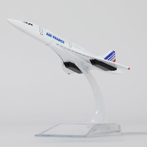 NUOTIE 1/400 Concorde Air France Airplane Model Pre-Build Diecast Aircraft Model Kits Metal Aircraft Model Display Model Collection or Gift