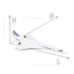 NUOTIE 1/400 Concorde Air France Airplane Model Pre-Build Diecast Aircraft Model Kits Metal Aircraft Model Display Model Collection or Gift