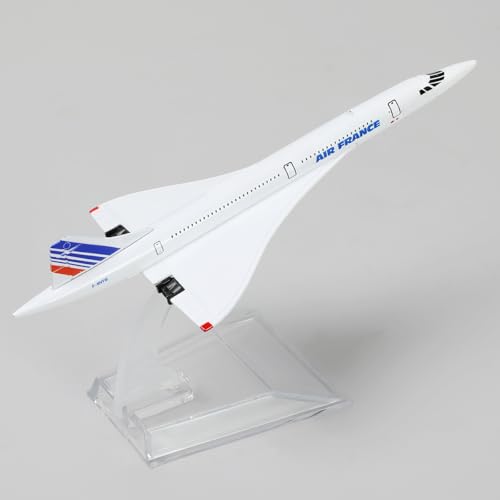 NUOTIE 1/400 Concorde Air France Airplane Model Pre-Build Diecast Aircraft Model Kits Metal Aircraft Model Display Model Collection or Gift