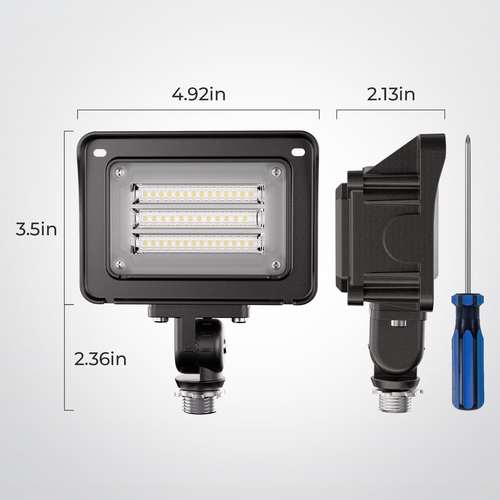 CINOTON 42W LED Barn Light and 30W Dusk Till Dawn LED Flood Light Outdoor