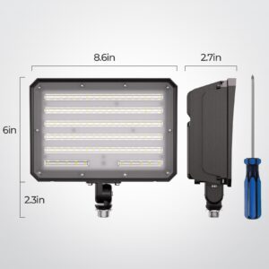 CINOTON 42W LED Barn Light and 100W Knuckle Mount LED Flood Light Outdoor 1 Pack