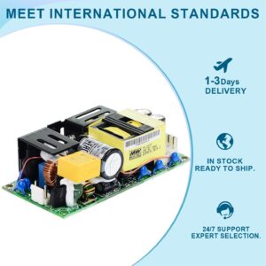 DrapeMania EPP-120S-12 Compact 12V 9.5A 114W Industrial DIN Rail Power Supply, 141.6W Peak, -22°F to +185°F Wide Temperature, 91% Efficiency, Dual EMC Class I & II, Full Protection for Automation