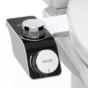 huloretions bidet toilet seat attachment, non-electric bidet attachment for toilet seat, self cleaning water sprayer with adjustable water pressure nozzle