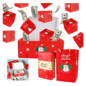 surprise gift box explosion - 2024 newly merry christmas surprise gift boxes, pop-up explosion gift box, unique folding bouncing red envelope gift box, christmas birthday surprise blast gift boxes(christmas elk,12 pages red)