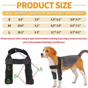 Dog Knee Brace for ACL - Luxating Patella Ligament Injury Hip Support and Recovery - Knee Braces for Dogs - Dog Elbow Protector（L）