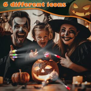 36Pcs Halloween Party Favors LED Light Up Finger Lights Toys Goodie Bag Fillers Treats Spooky Glow in The Dark Toys Bulk for Halloween Party Classroom Prizes Trick or Treat Gifts