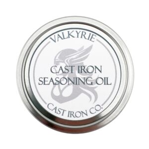 valkyrie cast iron co. flaxseed cast iron and griddle seasoning oil. - provides the best non-stick surface and the greatest durability - safe to wash with soap and maintain a cleaner non-stick skillet