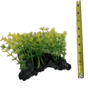 Gingerbread Pet Supply Wide Plastic Aquatic Plant with Large Weighted Base