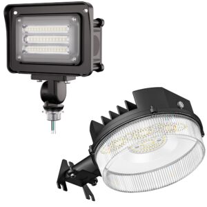 cinoton 42w led barn light and 30w dusk till dawn led flood light outdoor