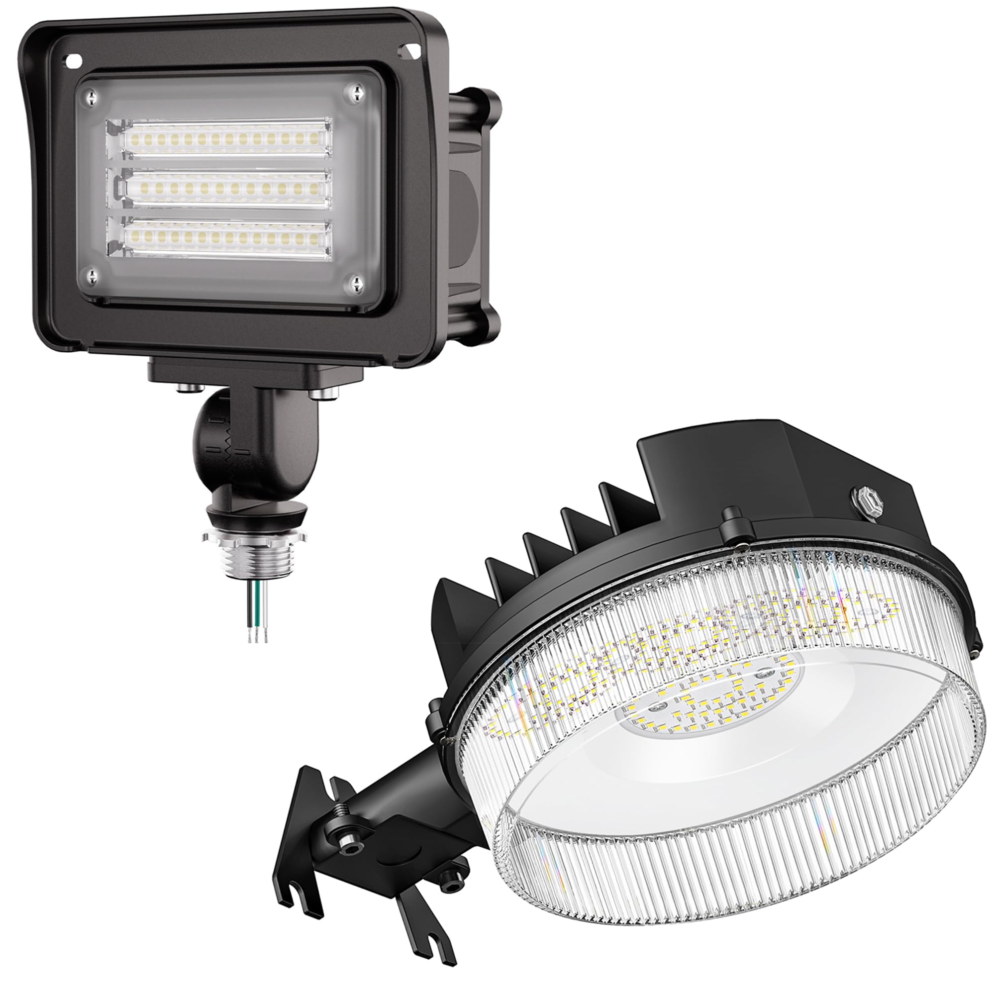 CINOTON 42W LED Barn Light and 30W Dusk Till Dawn LED Flood Light Outdoor