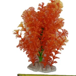 Gingerbread Pet Supply Vibrant Orange Plastic Aquatic Plant for Aquariums