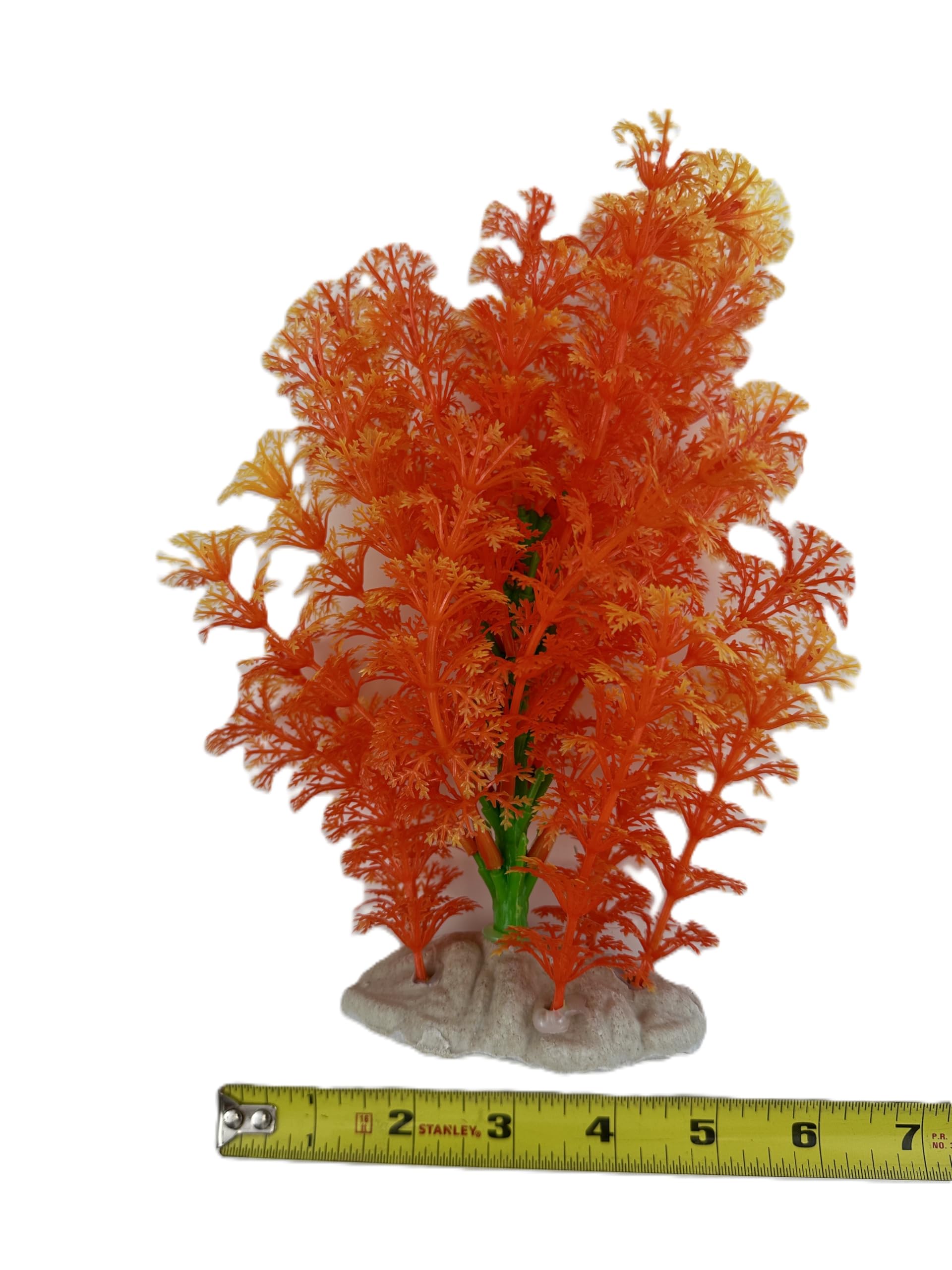 Gingerbread Pet Supply Vibrant Orange Plastic Aquatic Plant for Aquariums