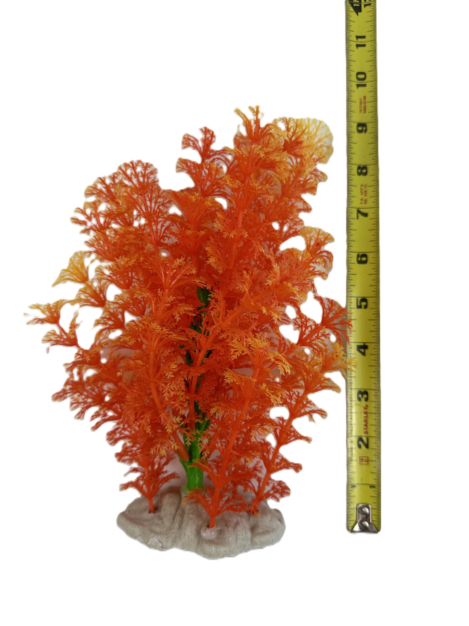 Gingerbread Pet Supply Vibrant Orange Plastic Aquatic Plant for Aquariums