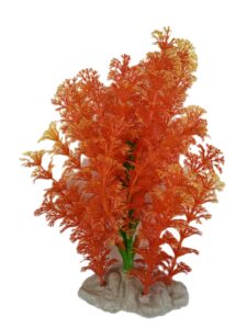 gingerbread pet supply vibrant orange plastic aquatic plant for aquariums