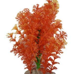 Gingerbread Pet Supply Vibrant Orange Plastic Aquatic Plant for Aquariums