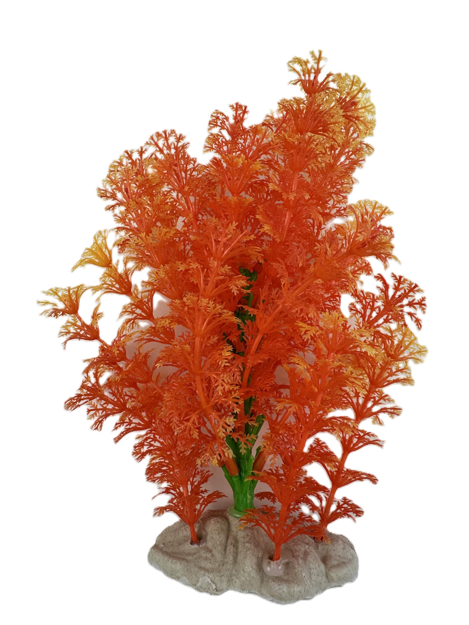 Gingerbread Pet Supply Vibrant Orange Plastic Aquatic Plant for Aquariums