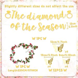 JeVenis Diamond of The Season Banner Tea Party Bridal Shower Decorations for High Tea Party Supplies Garden Party Bridal Shower