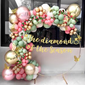 JeVenis Diamond of The Season Banner Tea Party Bridal Shower Decorations for High Tea Party Supplies Garden Party Bridal Shower