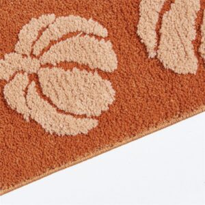 Aldopein Cute Pumpkins Bathroom Rugs Non Slip Washable, Burnt Orange Aesthetic Fall Autumn Bath Mat Rug Shaggy, 2x3 Rustic Farmhouse Country Fall Area Rugs for Bathroom Kitchen Entryway Indoor