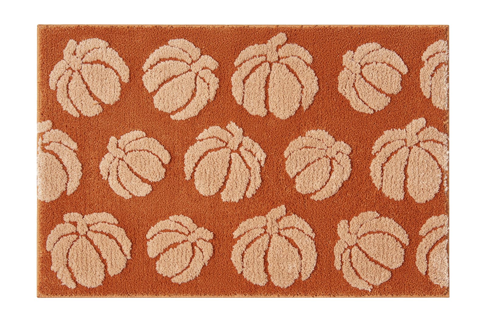 Aldopein Cute Pumpkins Bathroom Rugs Non Slip Washable, Burnt Orange Aesthetic Fall Autumn Bath Mat Rug Shaggy, 2x3 Rustic Farmhouse Country Fall Area Rugs for Bathroom Kitchen Entryway Indoor