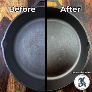 Valkyrie Cast Iron Co. Flaxseed Cast Iron and Griddle Seasoning Oil. - Provides The Best Non-Stick Surface and the Greatest Durability - Safe To Wash With Soap And Maintain A Cleaner Non-Stick Skillet