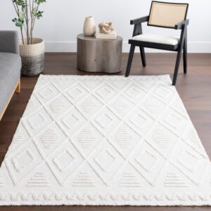 nuLOOM Annaka Trellis 5x8 Area Rug for Living Room Bedroom Dining Room, Cream