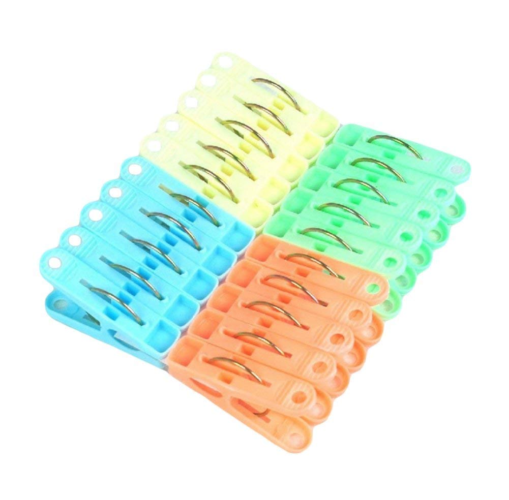 20Pcs Household Clips Multicolor Reusable Plastic Clothes Pegs Clothespins Travel Hanger Durable Processing