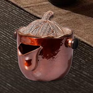 Copper Pitcher Milk Pourer Fair Cup with Handle Sturdy and Pouring Spout Drinkware Tea Maker for Tea Milk Latte Coffee Syrup B(A)