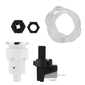 self lock air pressure switch button air hose micro switch for massage bathtub, waste garbage tub with 1 meter pvc pipe