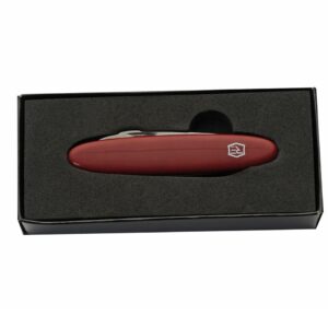 3.25" 2-Blade Trapper Pocket Knife - 440 Stainless Steel, Lightweight EDC Knife with Serrated Blade, Swiss Army Style, ABS Handle, Brass Pins - Ideal for Outdoor and Everyday Carry - Burgundy