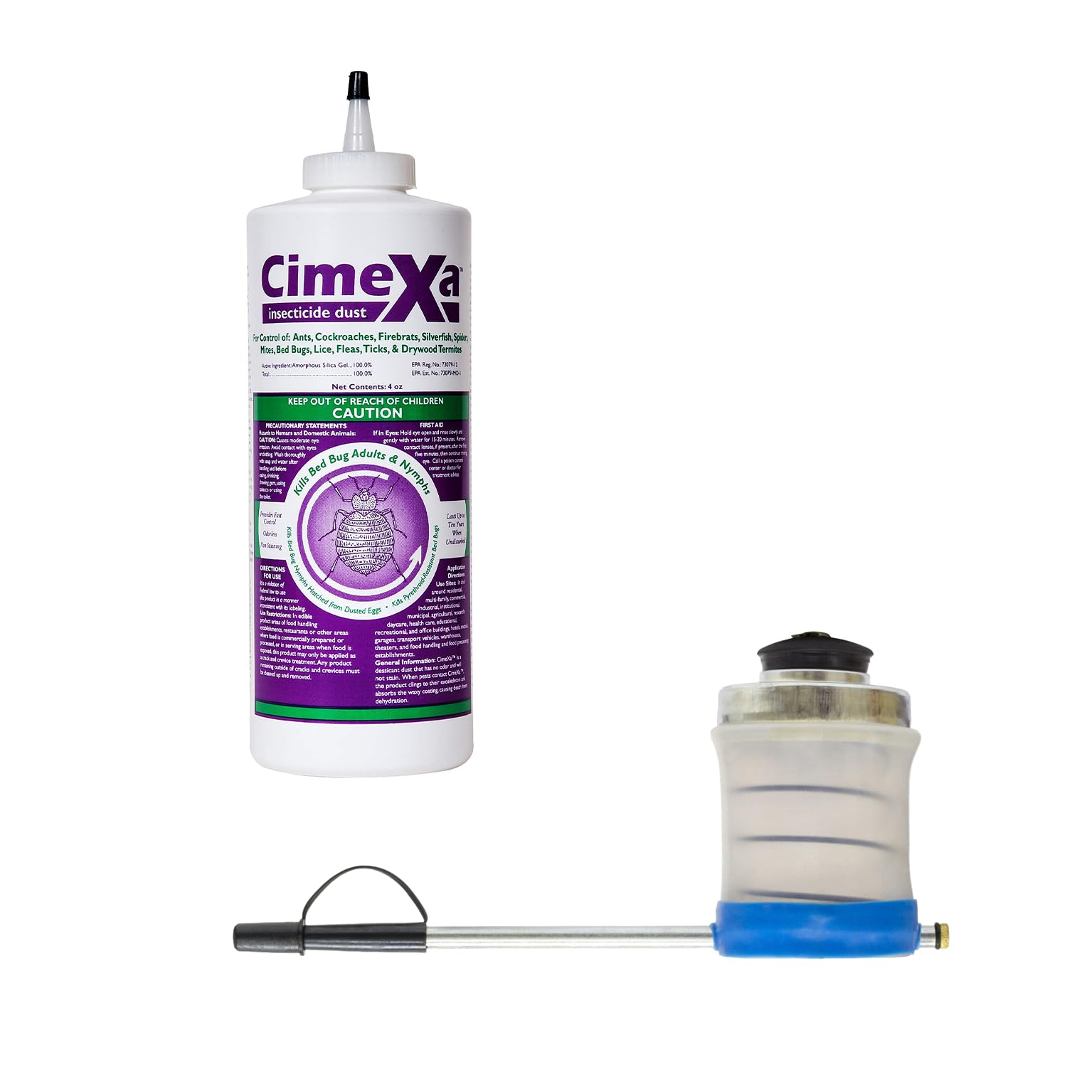 CimeXa Dust 4oz + 5 inch Clear Puffer