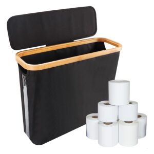 toilet paper basket,bamboo toilet paper storage with lid,toilet paper organizer for bathroom,free standing toilet paper holder for 12 mega rolls,toilet paper storage box container with handle