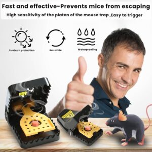 Mouse Traps Indoor for Home - Rat Trap Quick Effectively Best Mouse Trap [2024 Update] Mousetraps Used Indoor & Outdoor Reusable Mouse Traps, Snap Traps for Mice Used Basement/Garage 8 Set(2L+6S)