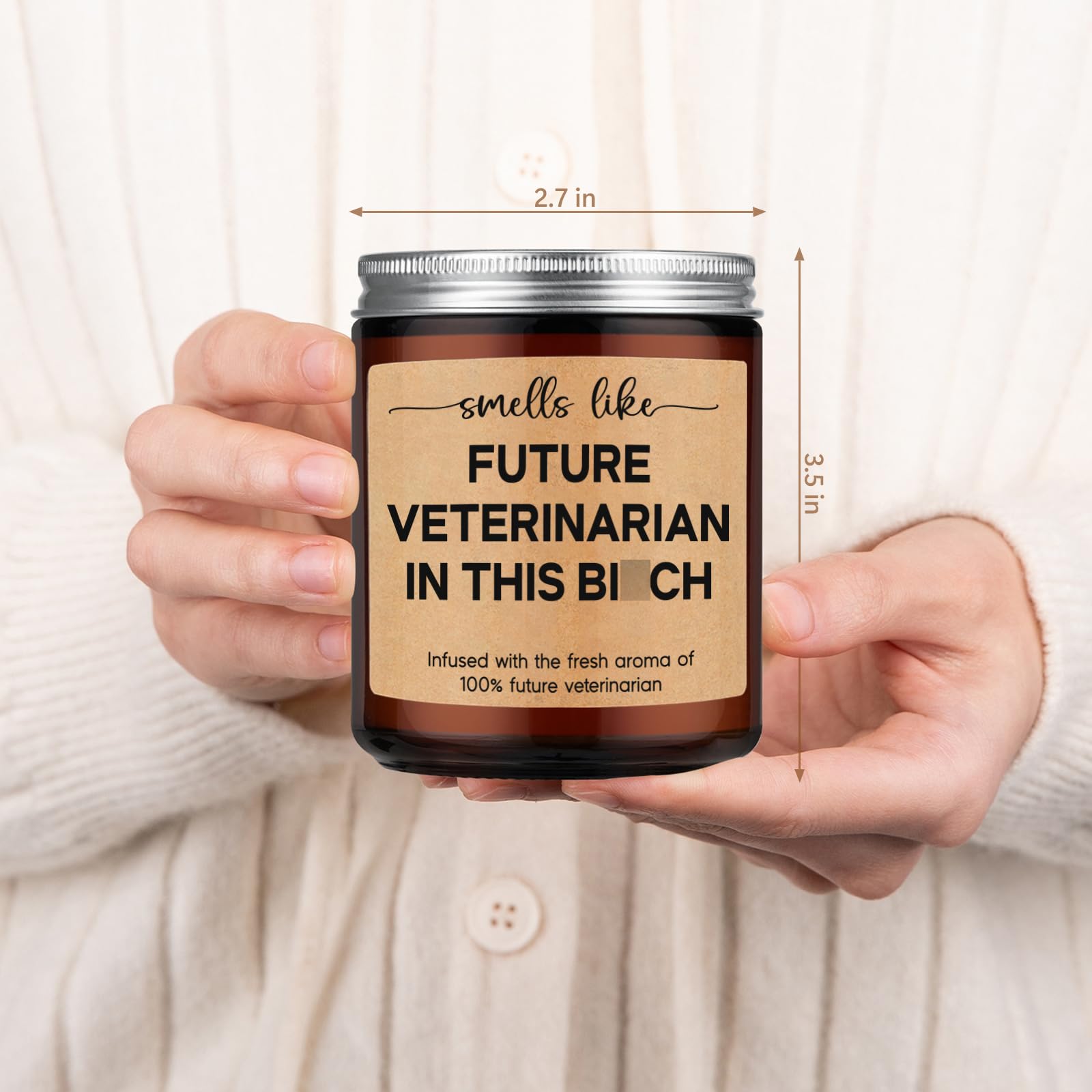 LEADO Candles - Future Veterinarian Gifts, Veterinary Student Gifts, Veterinarian Graduation Gifts - Funny Congratulations, Christmas Gifts for Vet School Students, Future Veterinarians, Women