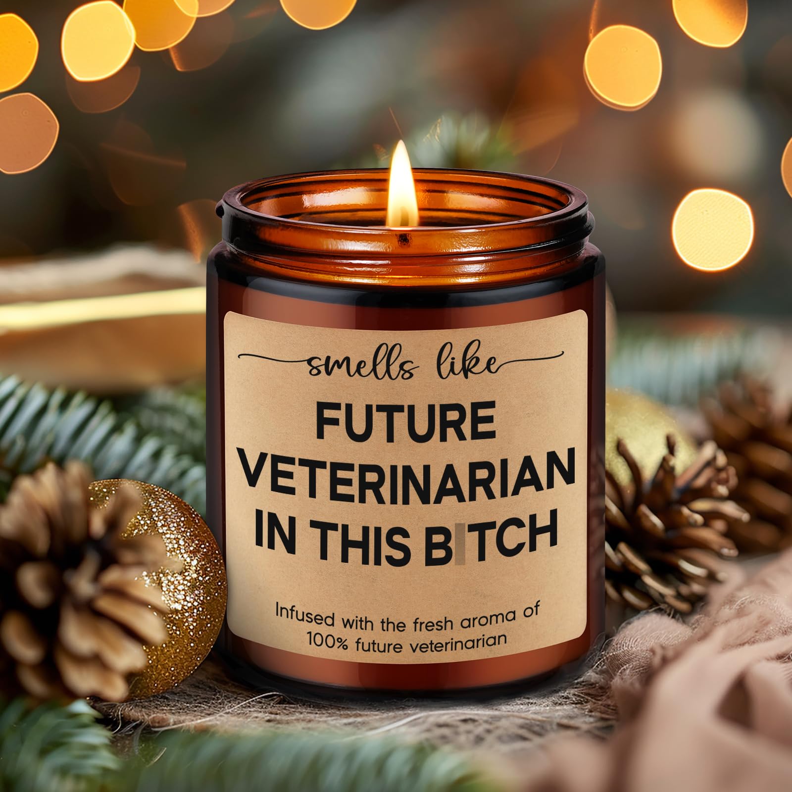 LEADO Candles - Future Veterinarian Gifts, Veterinary Student Gifts, Veterinarian Graduation Gifts - Funny Congratulations, Christmas Gifts for Vet School Students, Future Veterinarians, Women