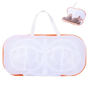 bra wash bags for laundry, large lingerie underwear brassiere bag set for washing machine with zipper for women laundry storage washing delicates (17"l x 9"w x 2"h)