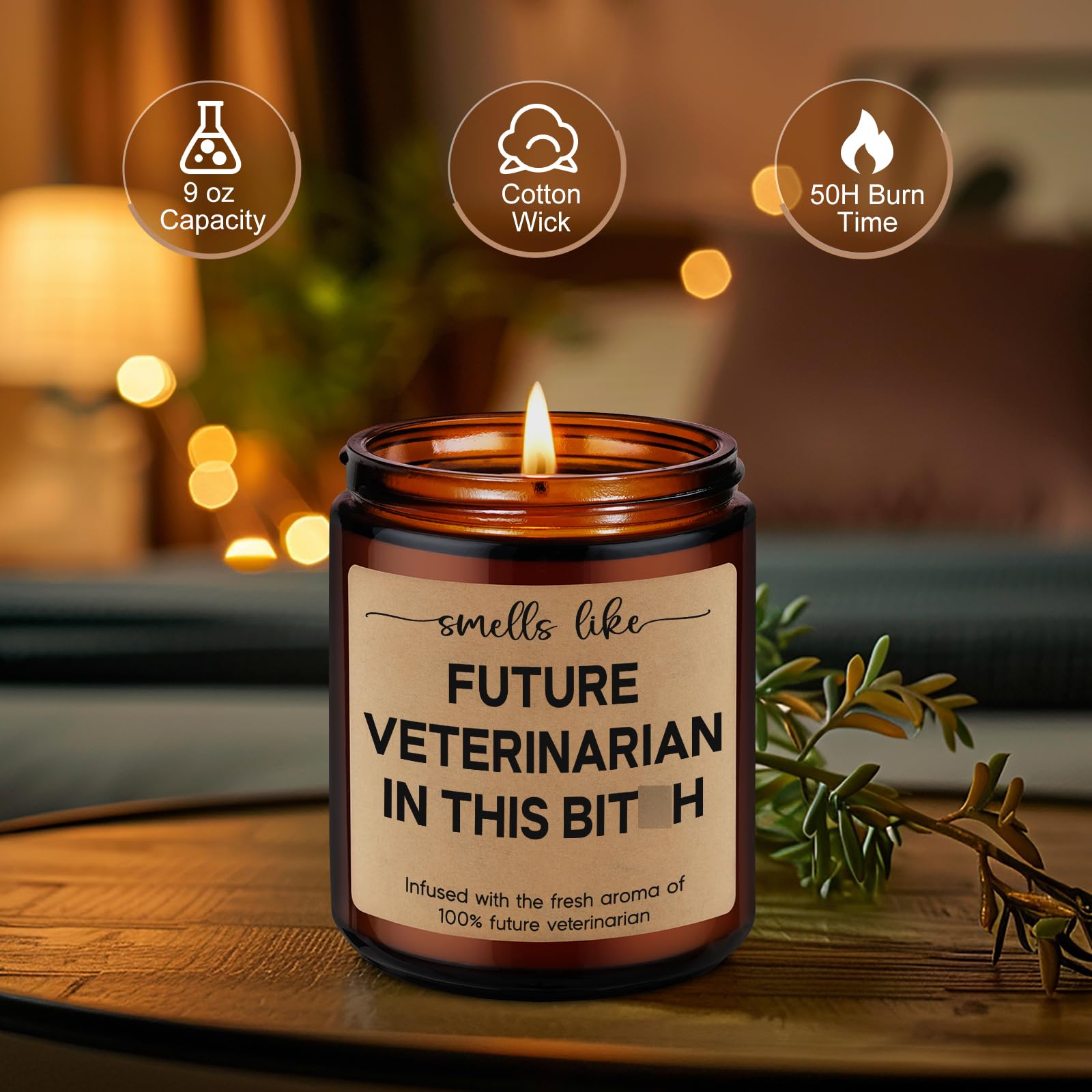 LEADO Candles - Future Veterinarian Gifts, Veterinary Student Gifts, Veterinarian Graduation Gifts - Funny Congratulations, Christmas Gifts for Vet School Students, Future Veterinarians, Women